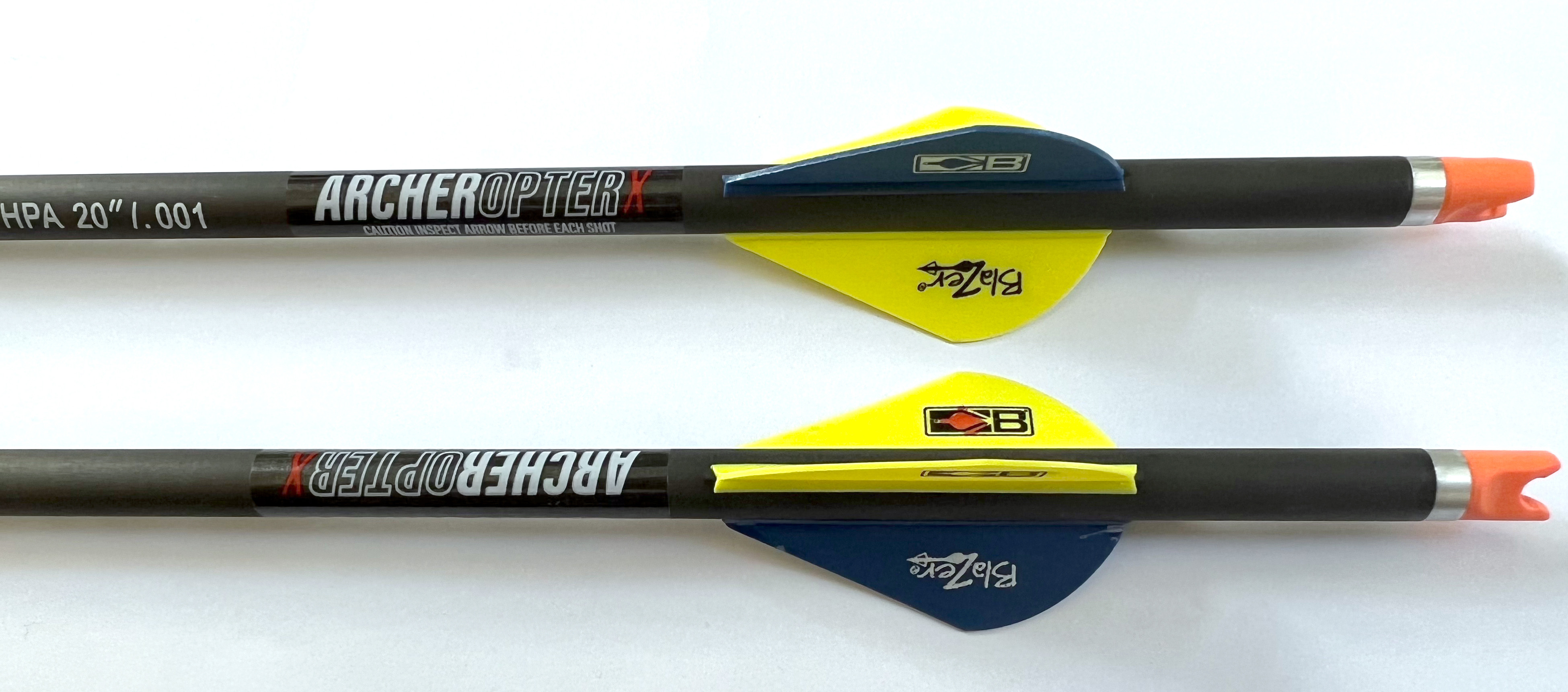 20" ArcherOpterX Ravin R500, 2" Blazer Vanes, .001, Brass Insert