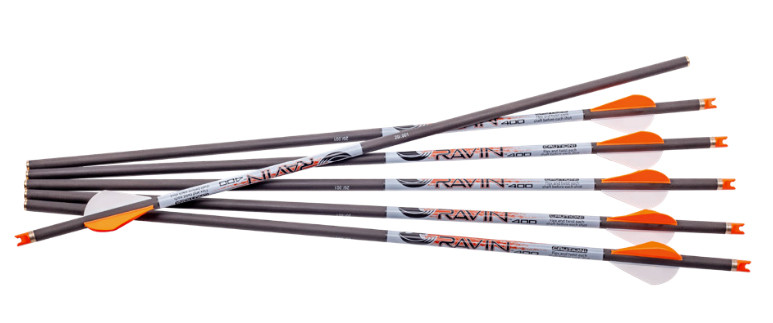 20" Ravin Premium Arrow, 2" Vanes, .001, Brass Insert, Ravin Nock (6 pk)