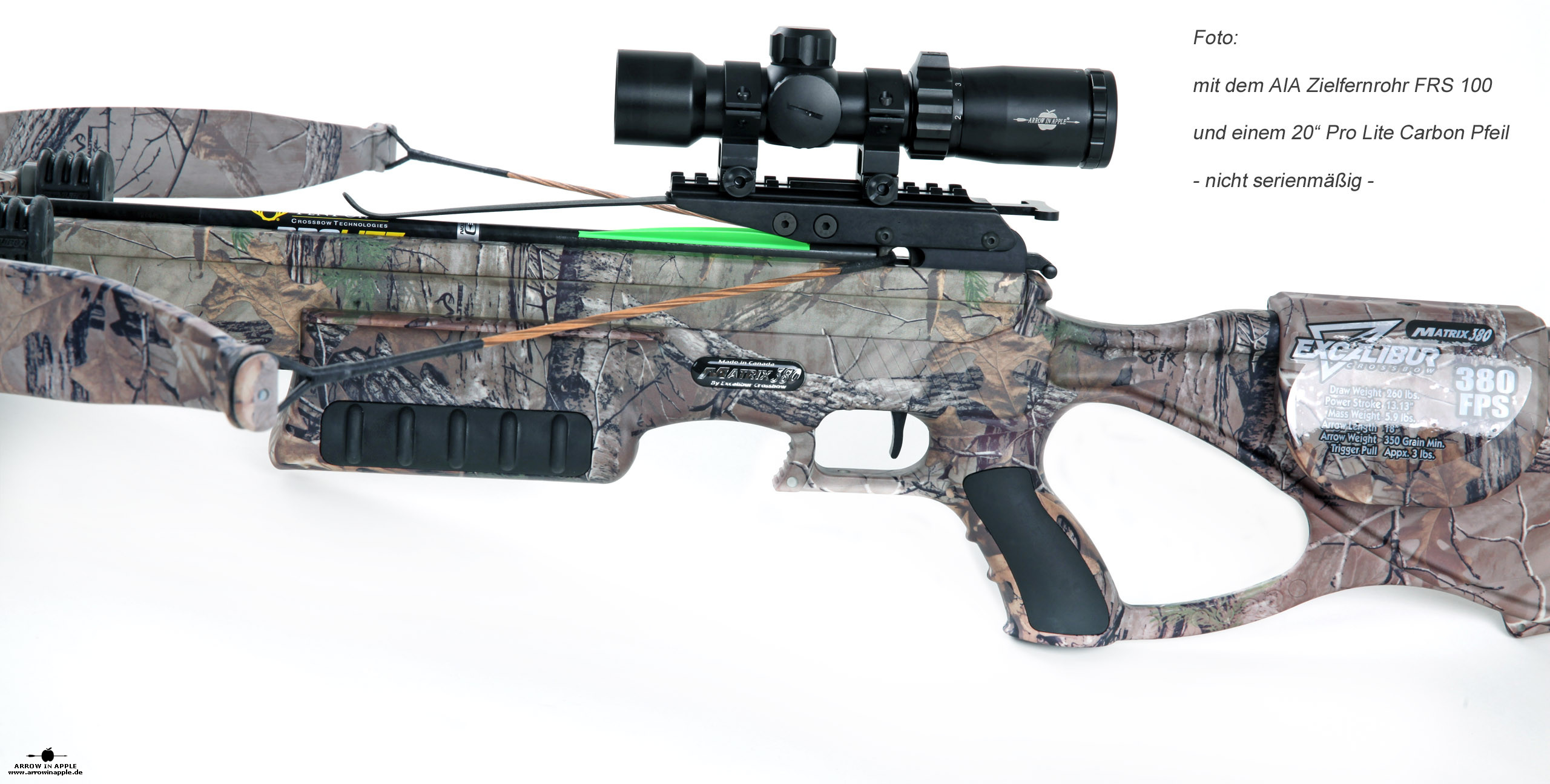 Excalibur Matrix 380,Realtree Xtra Recurve crossbow